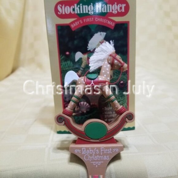 Hallmark | Accents | Vintage Hallmark Stocking Hanger 984 Babys First ...